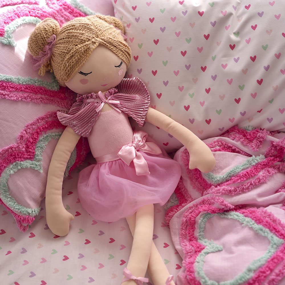 Adairs Kids Brooke Ballerina Pink Snuggle Friend Adairs