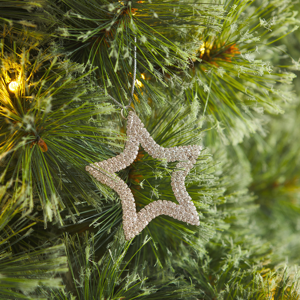 Star Silver Diamond Ornament | Adairs