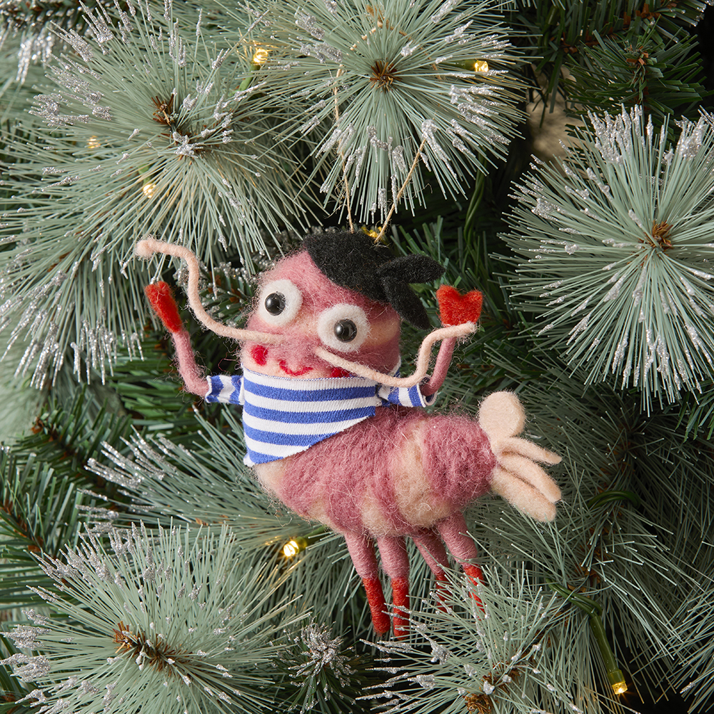 Prawn Felted Friend Decoration | Adairs