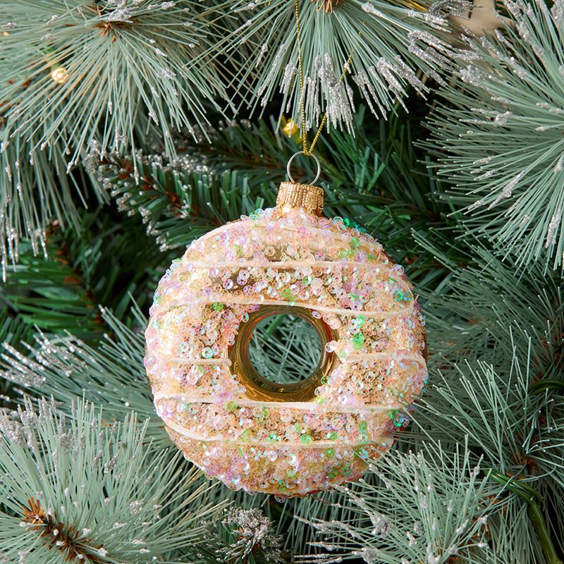 Vintage Doughnut Mercury Glass Ornament Adairs