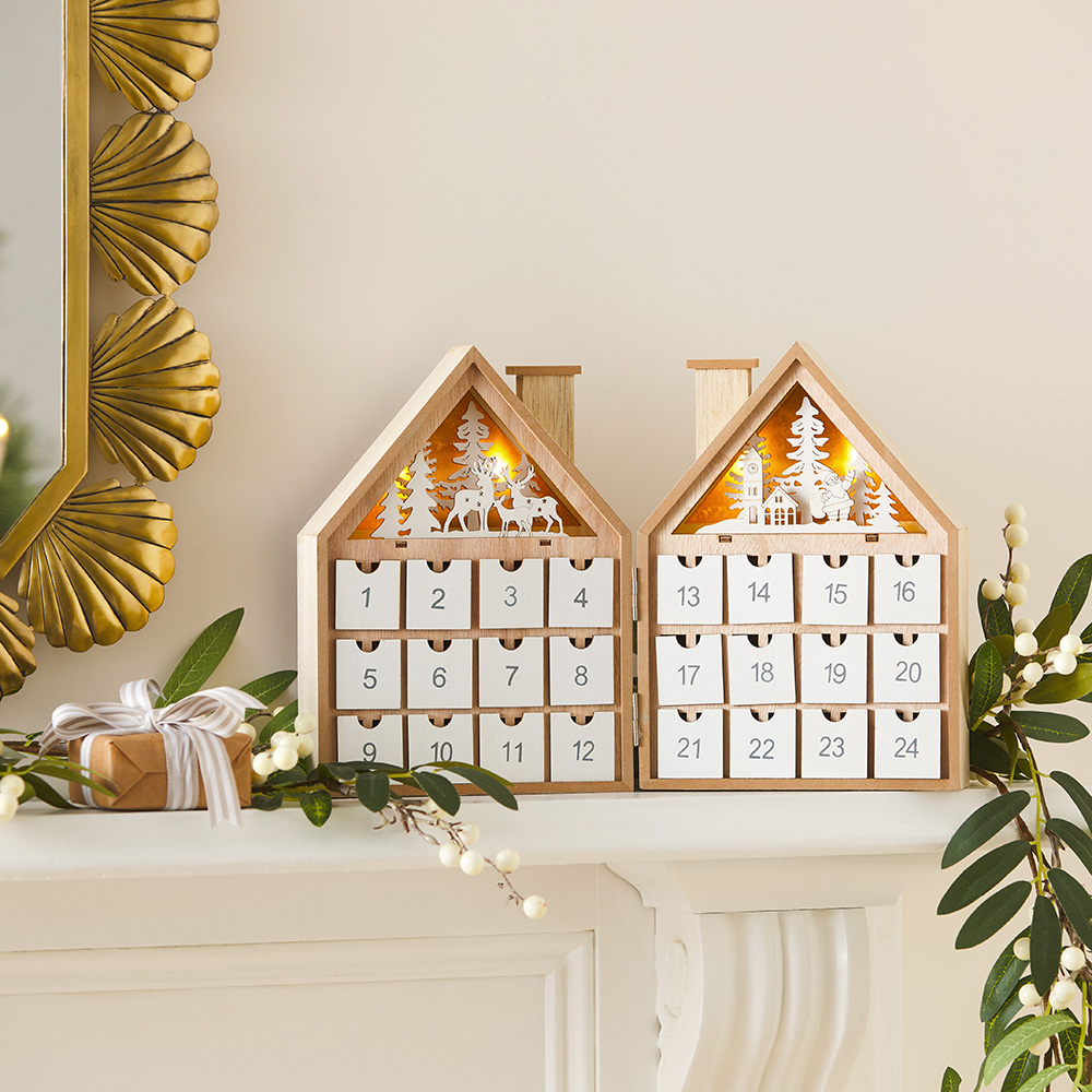 Festive Scenes Natural Coastal Advent Calendar | Adairs