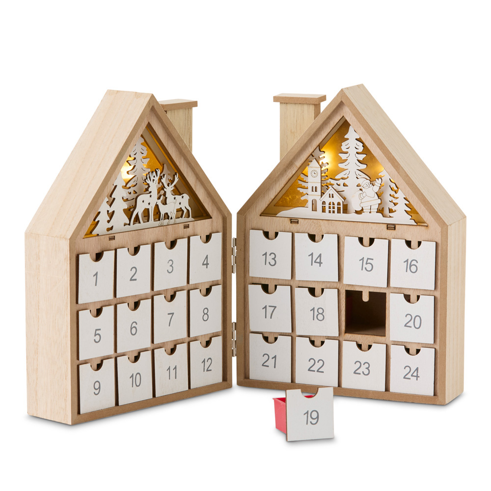 Festive Scenes Natural Coastal Advent Calendar | Adairs