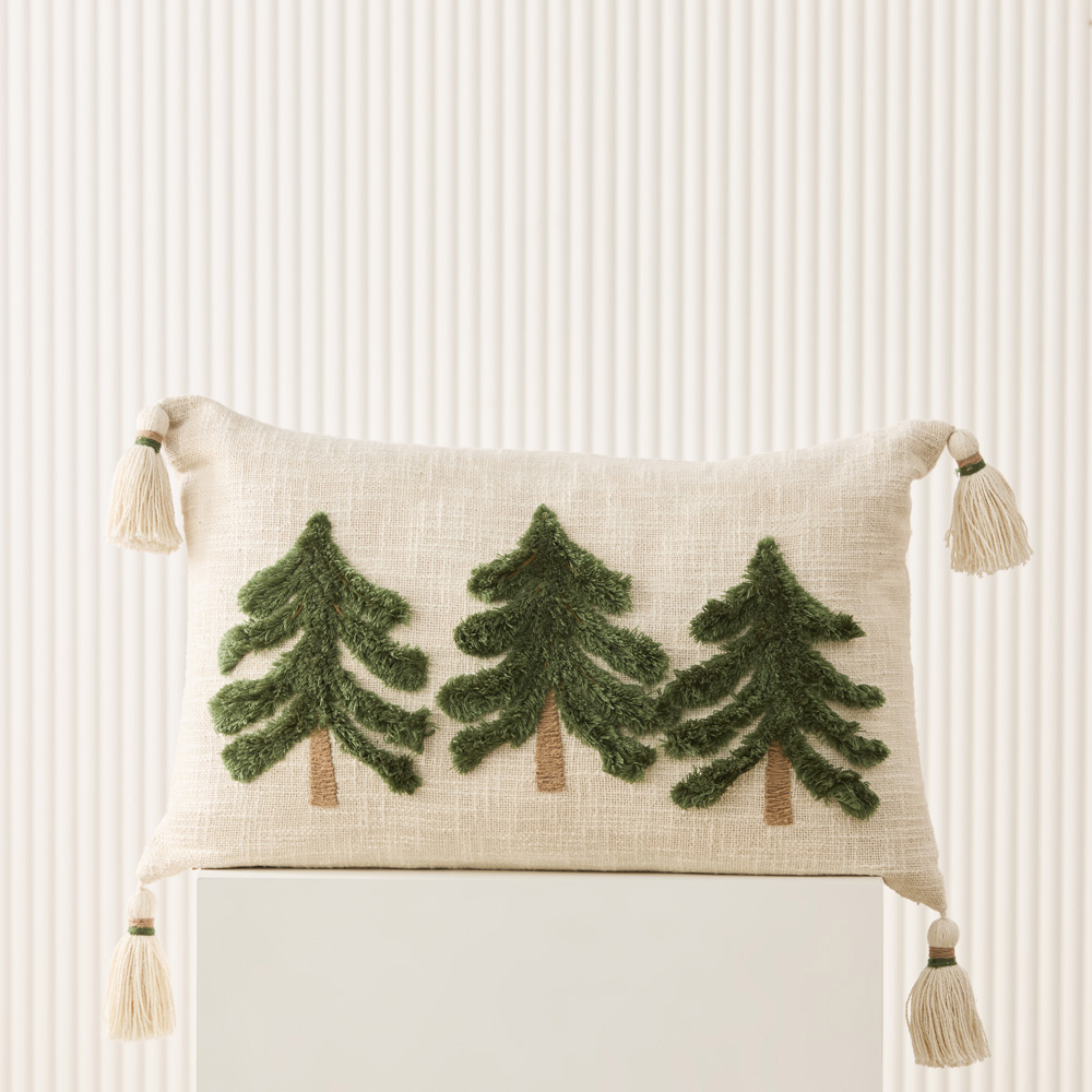 Festive Green Tree Cushion | Adairs