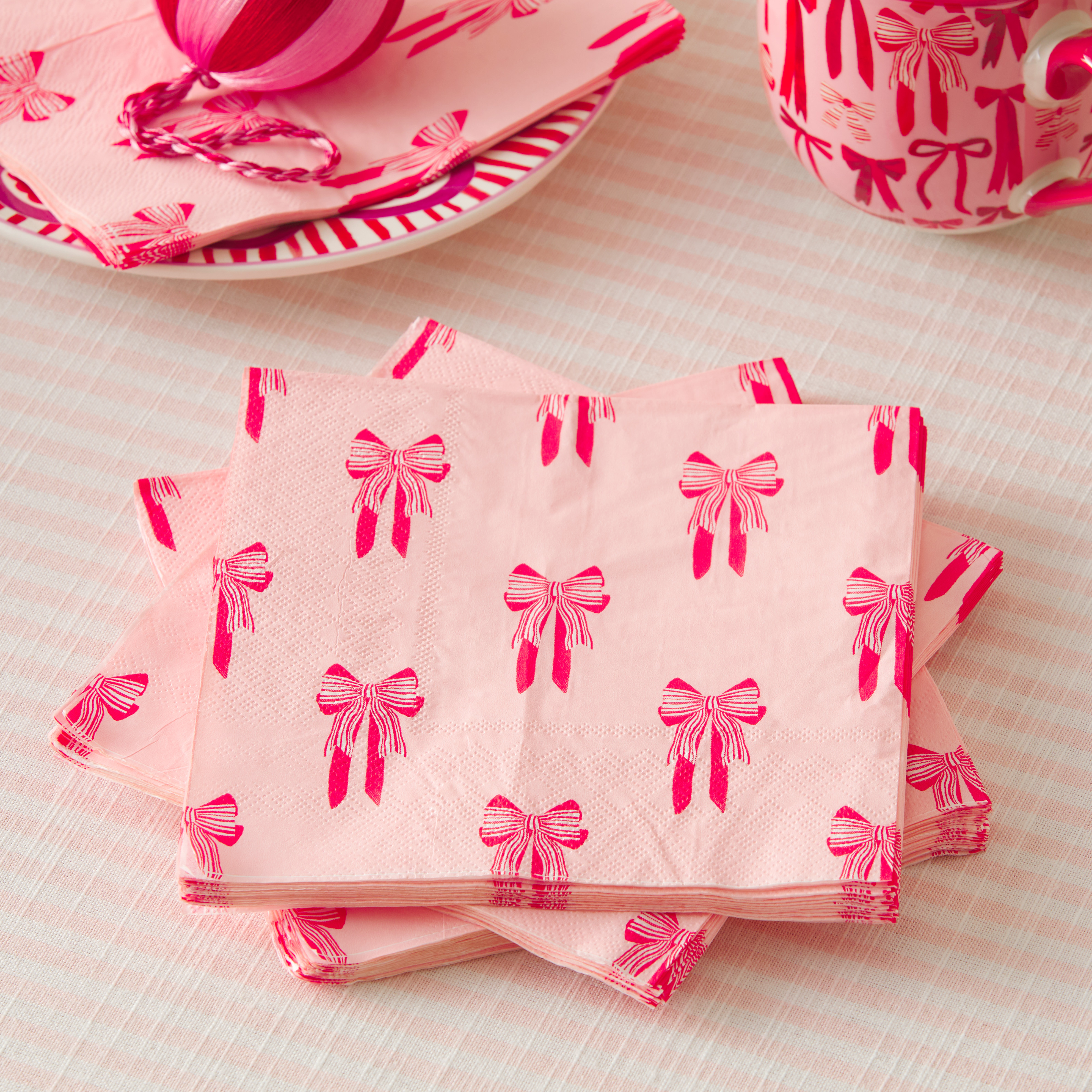 Festive Bows Paper Napkins Pack of 40 | Adairs