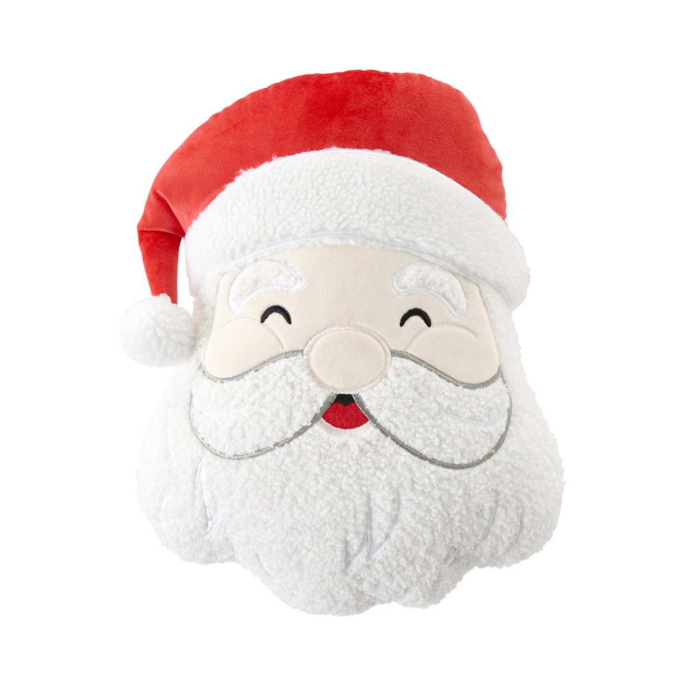 Adairs Kids - Happy Santa White Christmas Cushion | Adairs
