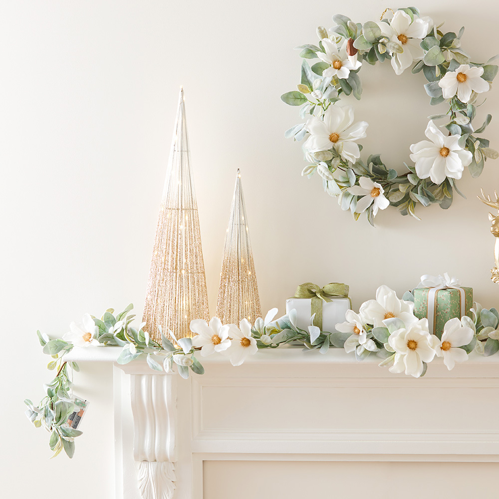 Magnolia Green & White Garland | Adairs
