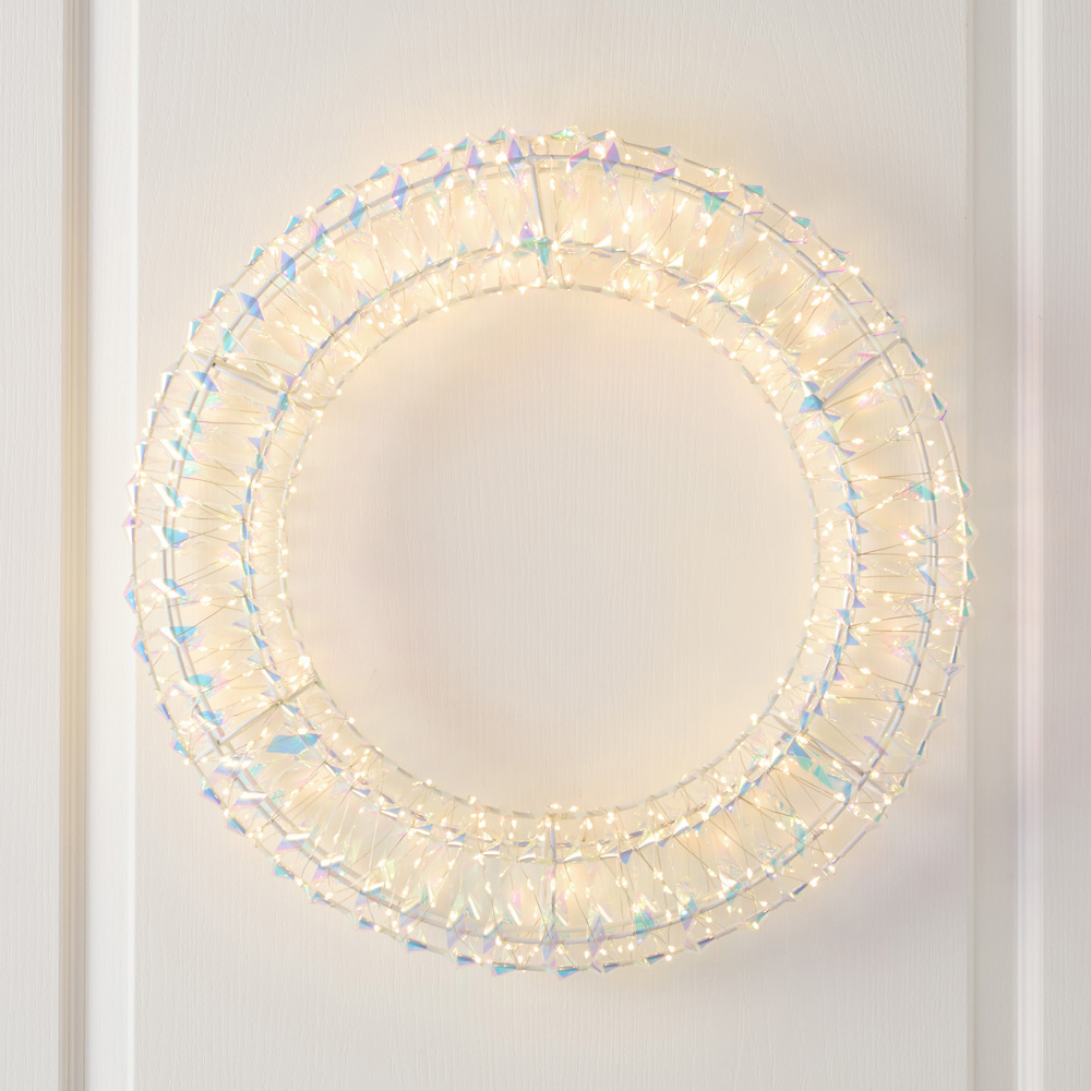 Iridescent LED Wreath | Adairs