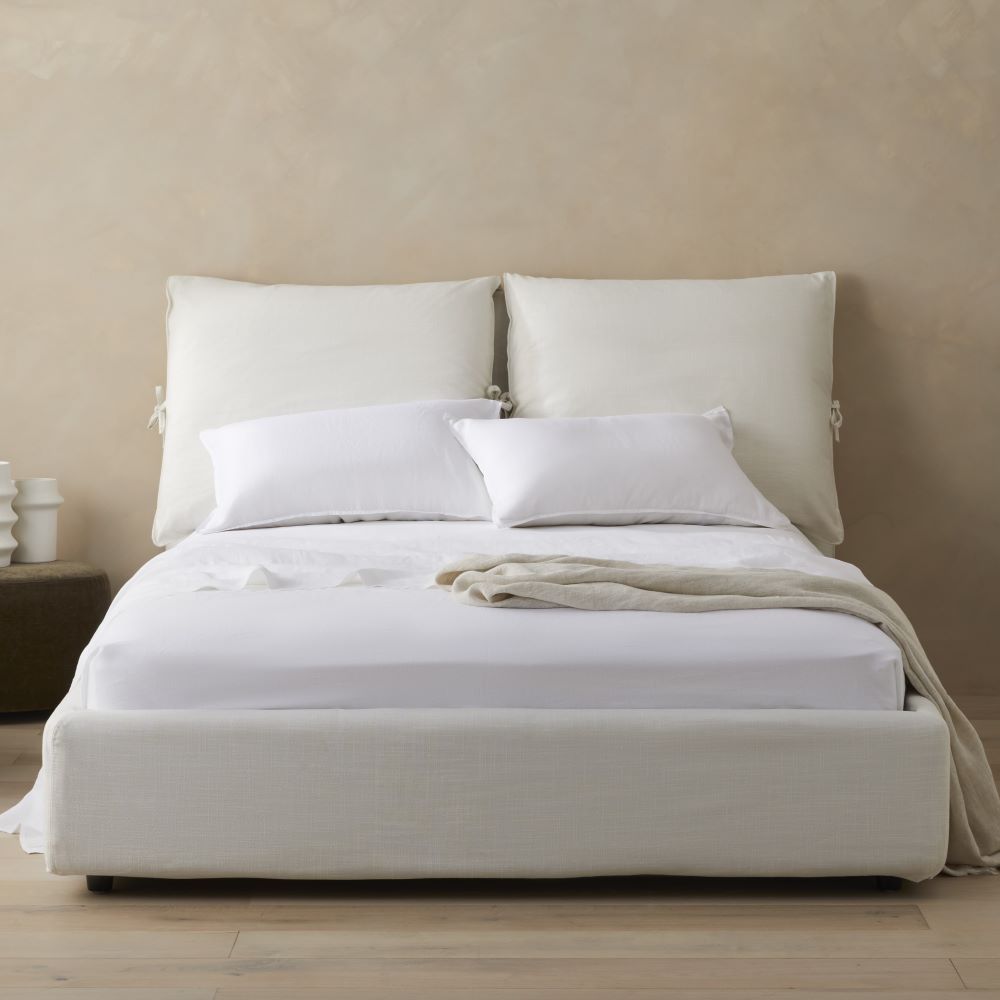 Lennox White Full Bed | Adairs