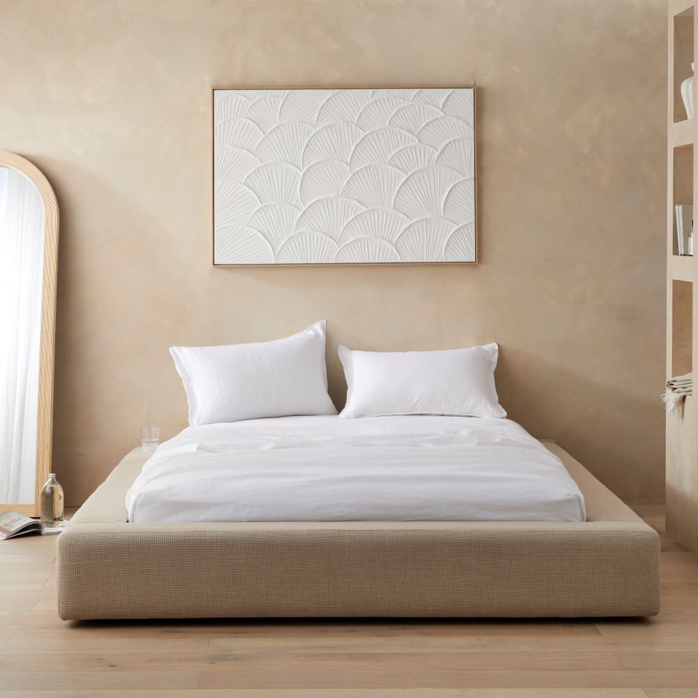 Barley Beige Bed Base | Adairs