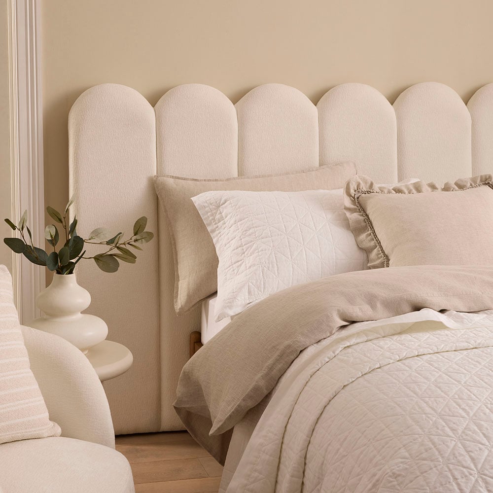 Adeline White Bedhead | Adairs