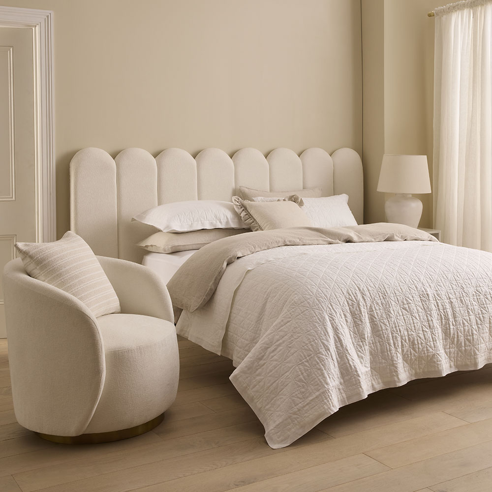 Adeline White Bedhead | Adairs