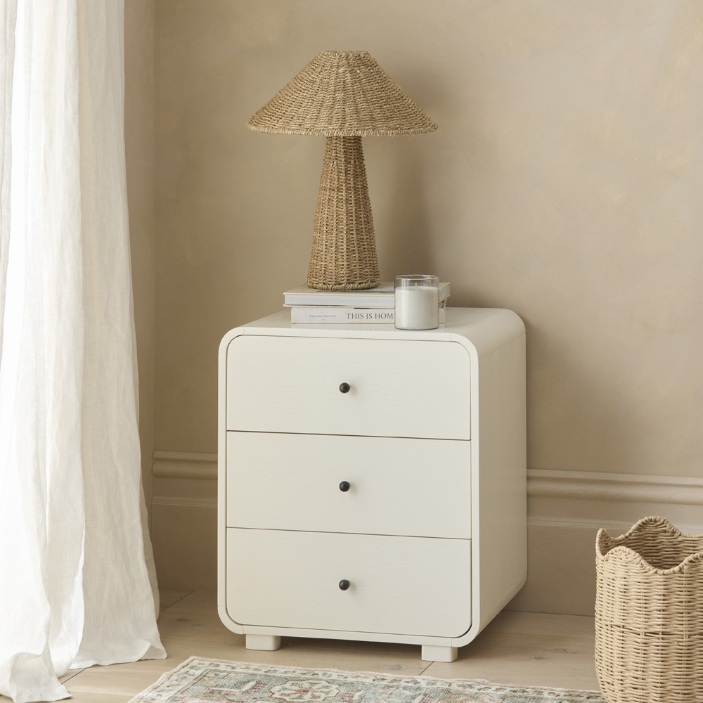 Berkley Ivory Bedside Table | Adairs