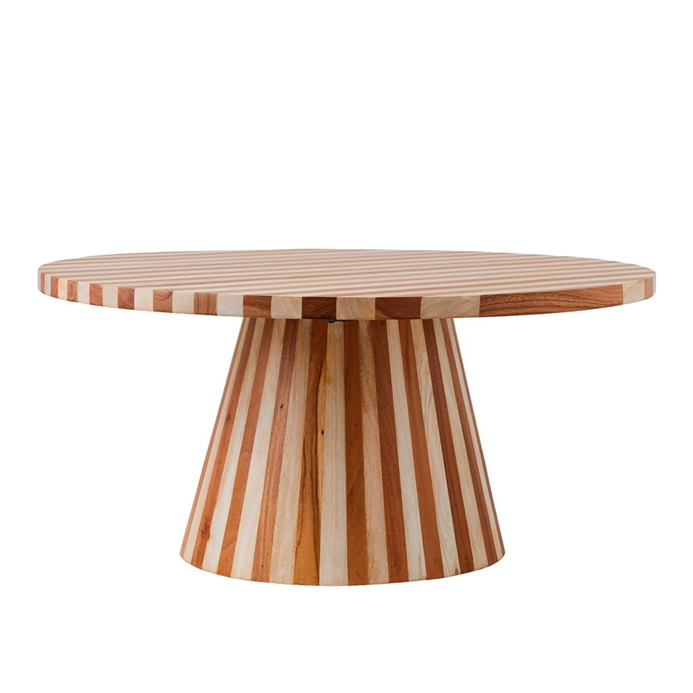 Enzo Natural & Walnut Stripe Coffee Table | Adairs