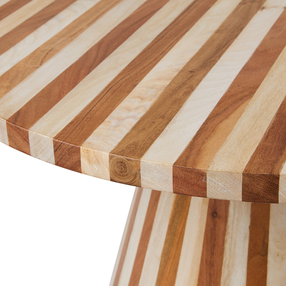 Enzo Natural & Walnut Stripe Coffee Table | Adairs