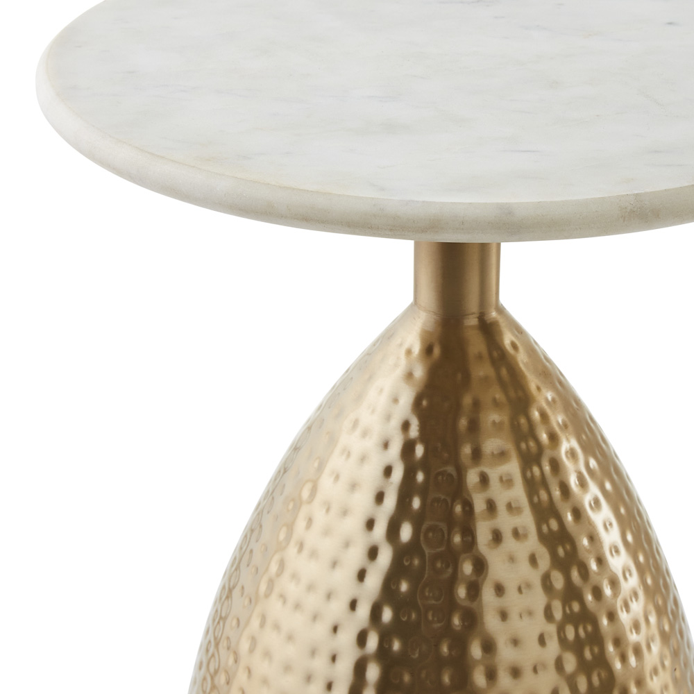 Penelope Gold & Marble Side Table | Adairs