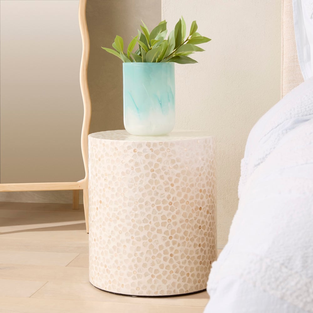 Capiz Florence Ivory Side Table | Adairs