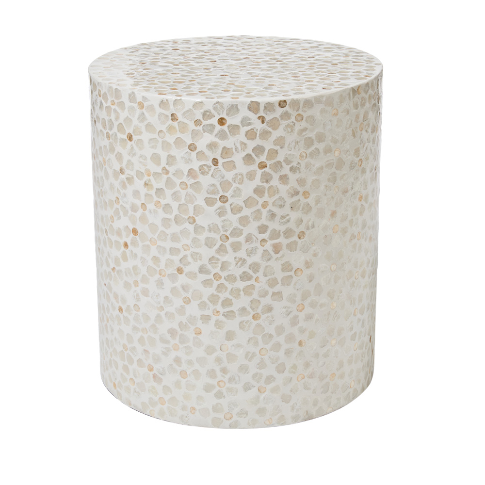 Capiz Florence Ivory Side Table | Adairs