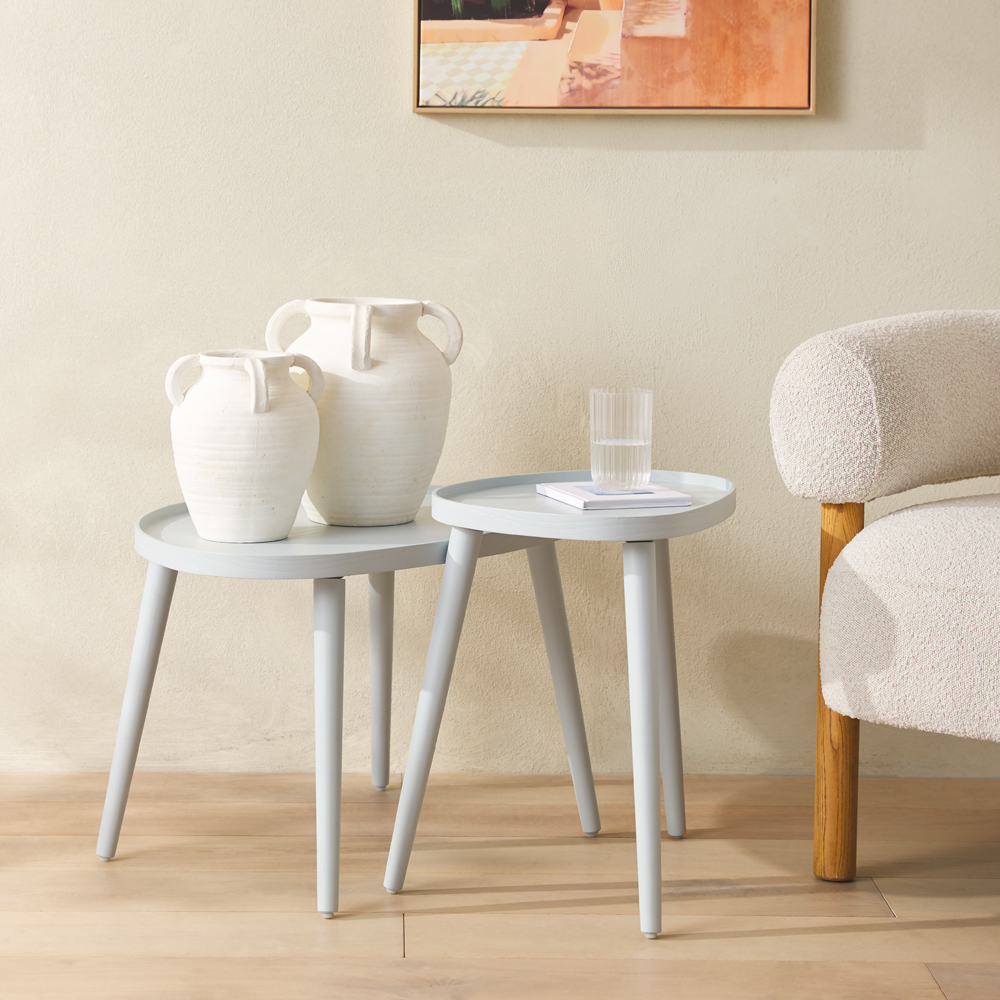 Pebble Light Blue Tripod Table Collection | Adairs