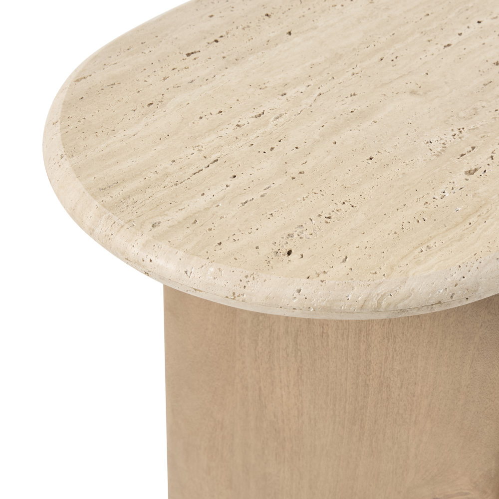 Travertine Chestnut Console | Adairs