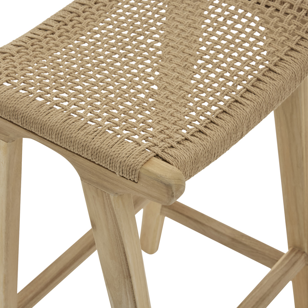 Palmer Loom Natural Backless Counter Stool | Adairs