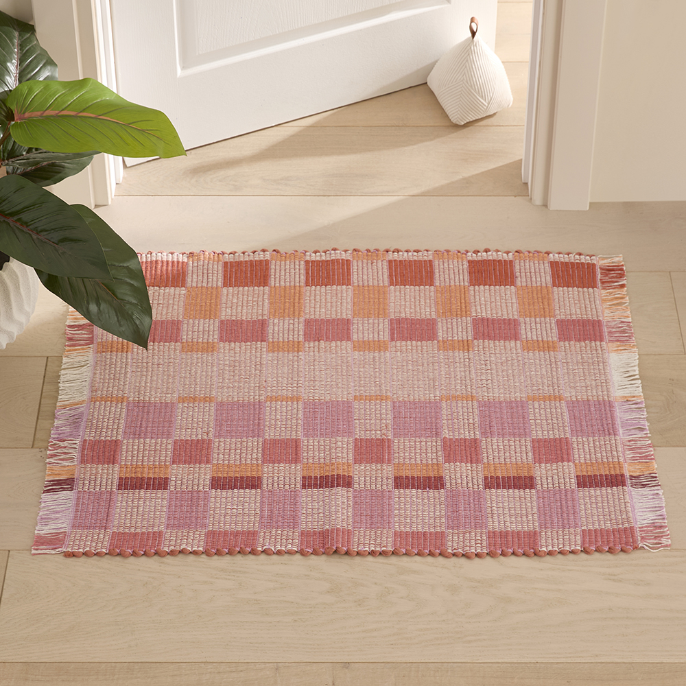 Gambit Pink Indoor Mat | Adairs