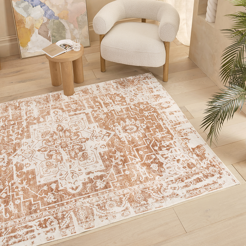 World's Softest Ochre Washable Rug | Adairs