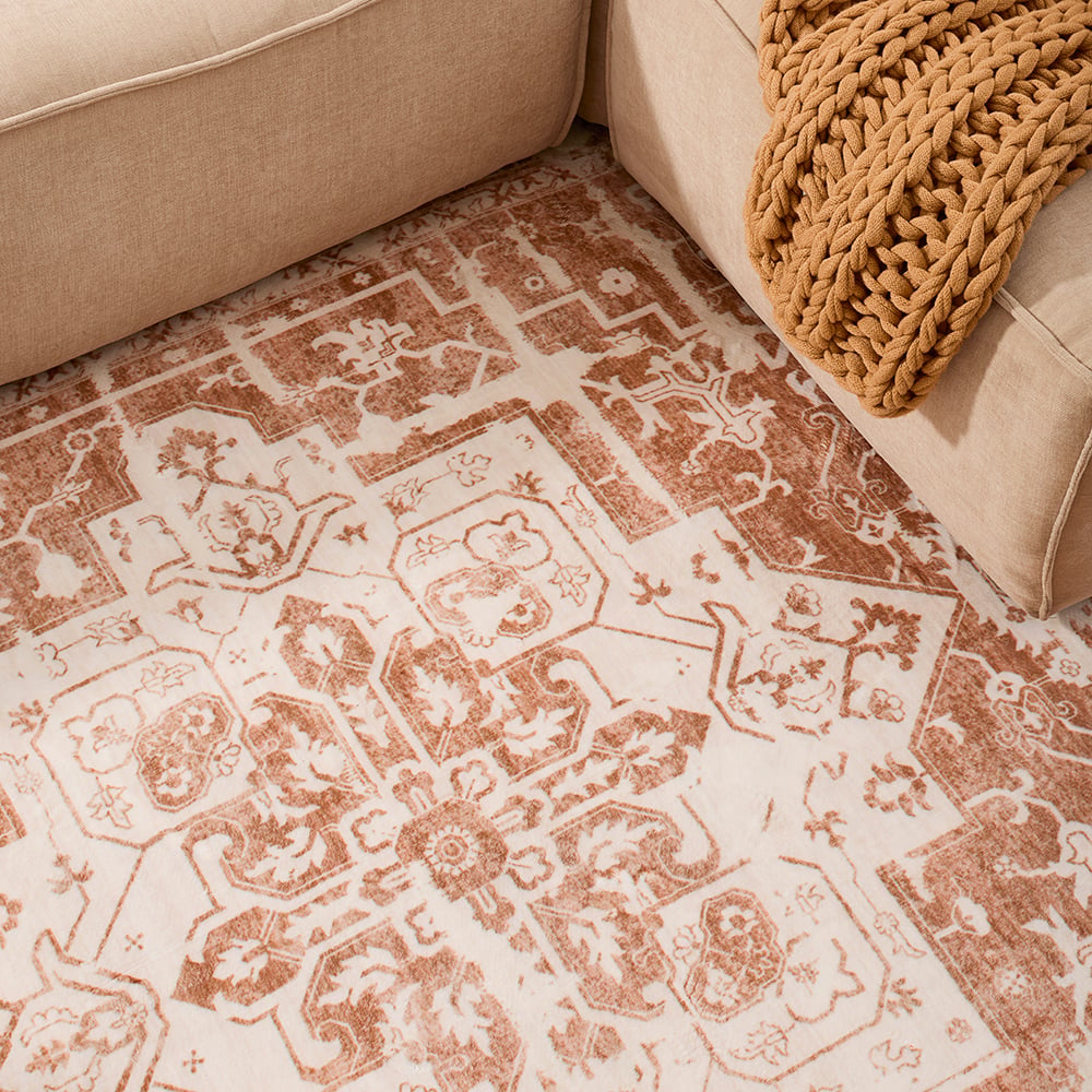 World's Softest Ochre Washable Rug | Adairs