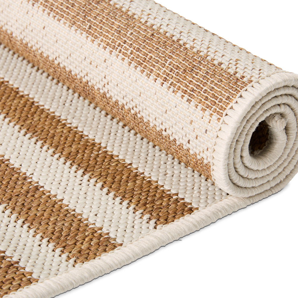 Soho Sand & Ivory Stripe Indoor & Outdoor Rug | Adairs