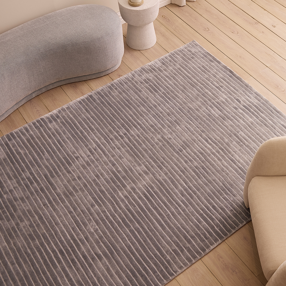 Adeline Blue Haze Viscose Rug | Adairs