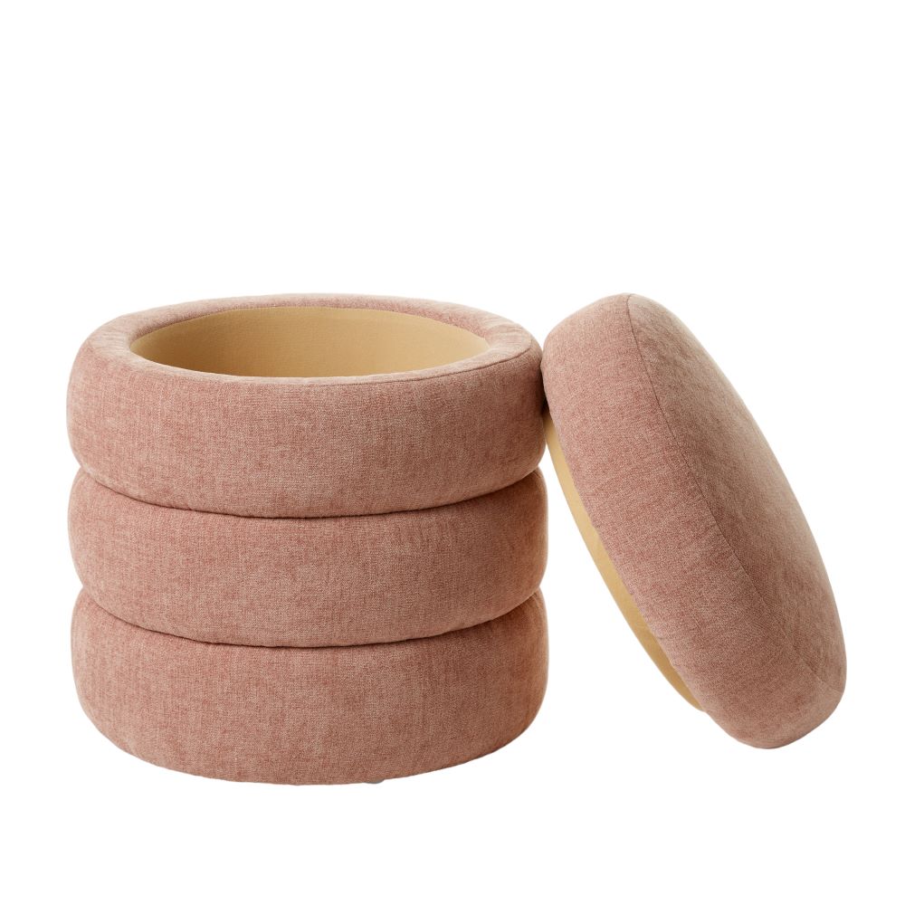 Memphis Blush Storage Ottoman | Adairs