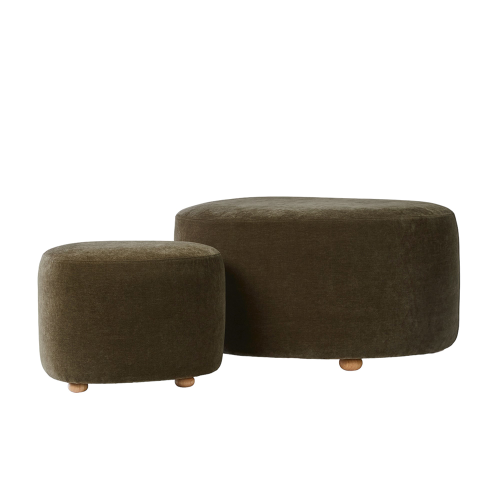 Pebble Deep Moss Ottoman Set of 2 | Adairs