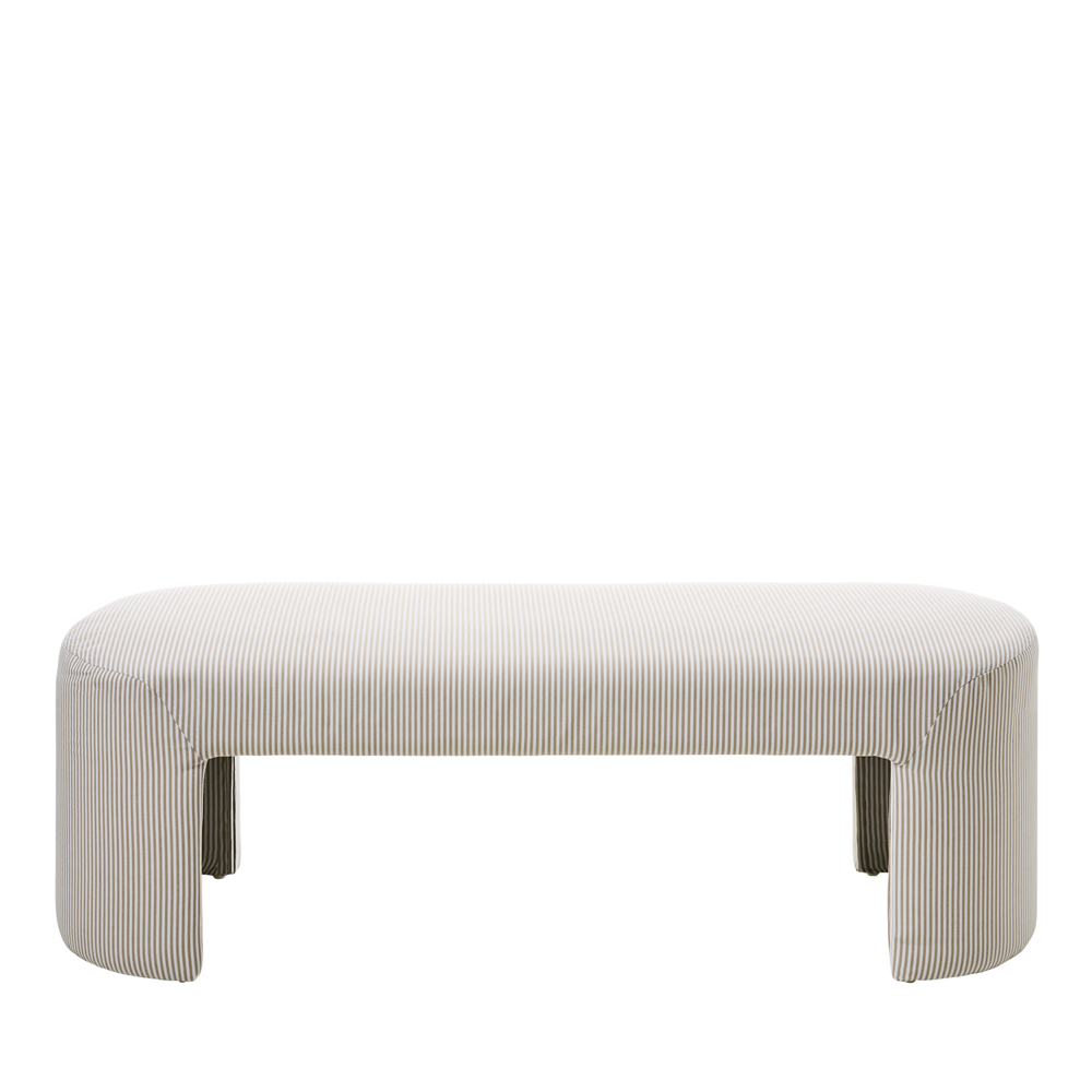Essay Beige Stripe Bench Seat | Adairs