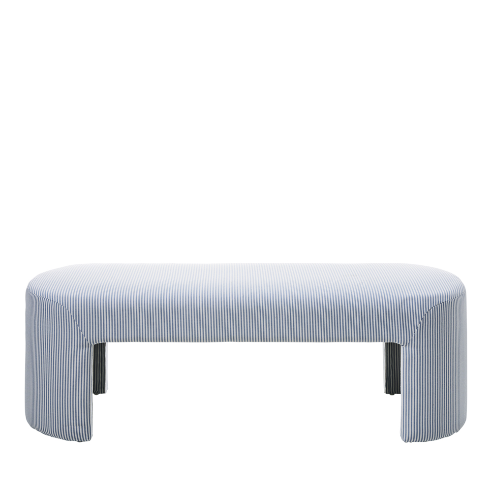 Essay Light Blue Stripe Bench Seat | Adairs