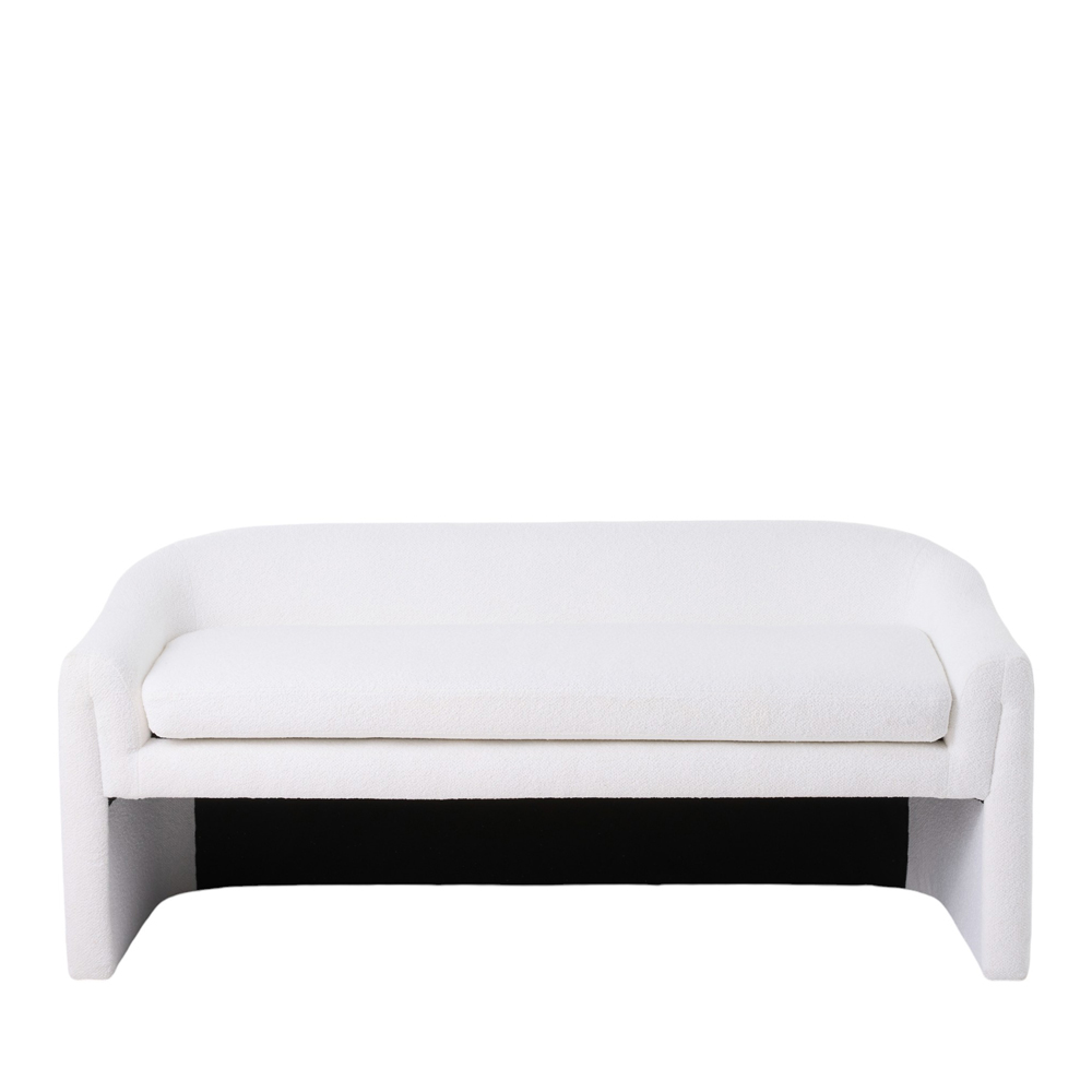 Maya White Bench Seat | Adairs