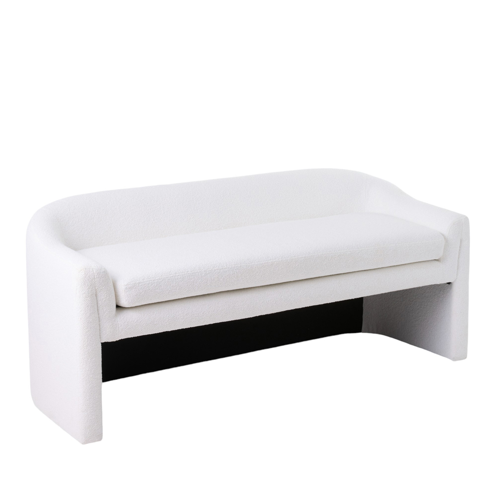 Maya White Bench Seat | Adairs
