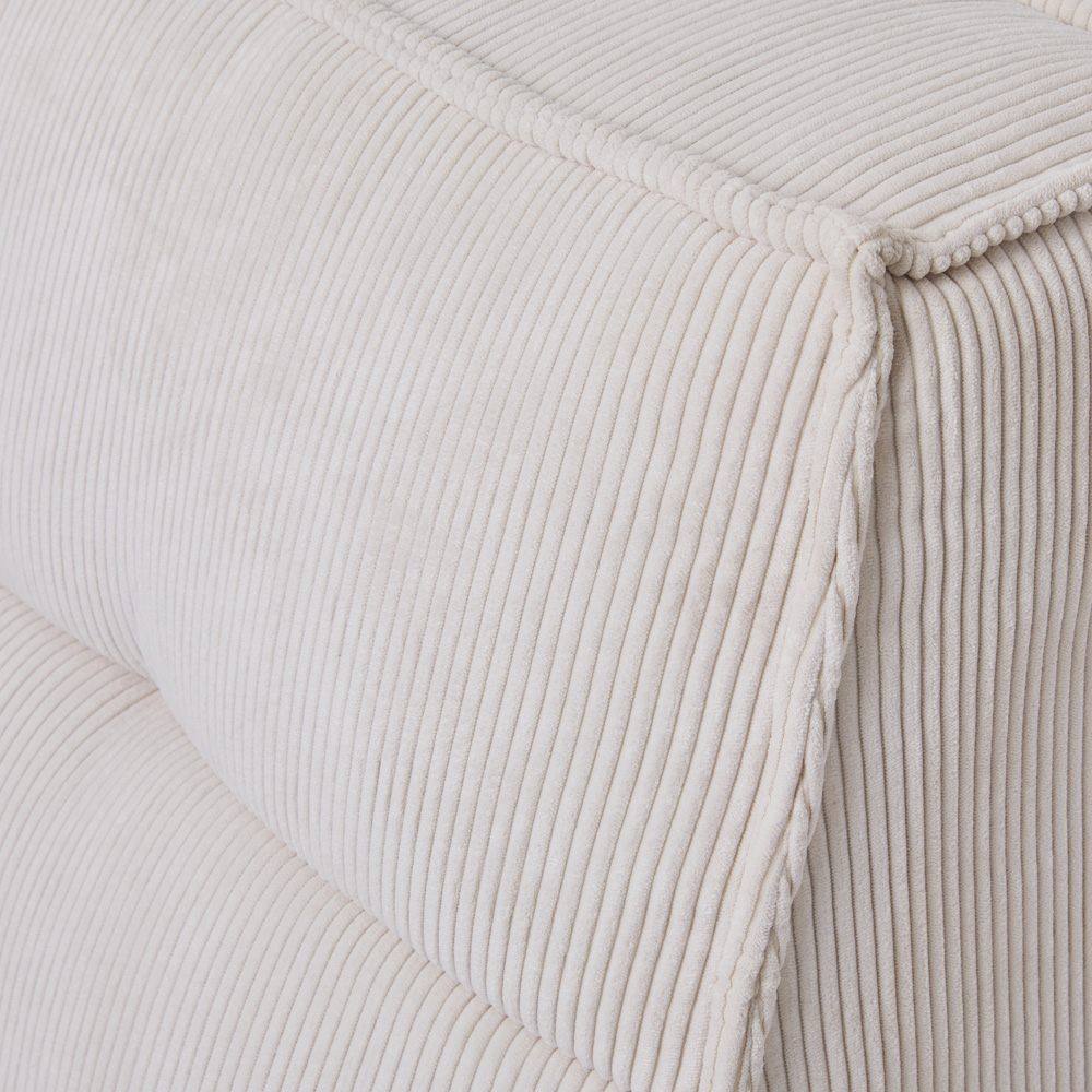 Otis Cream Corduroy Corner Lounge Chair | Adairs