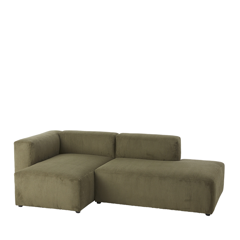 Tulsa Forest Corduroy Right Open End Modular Lounge Chair | Adairs