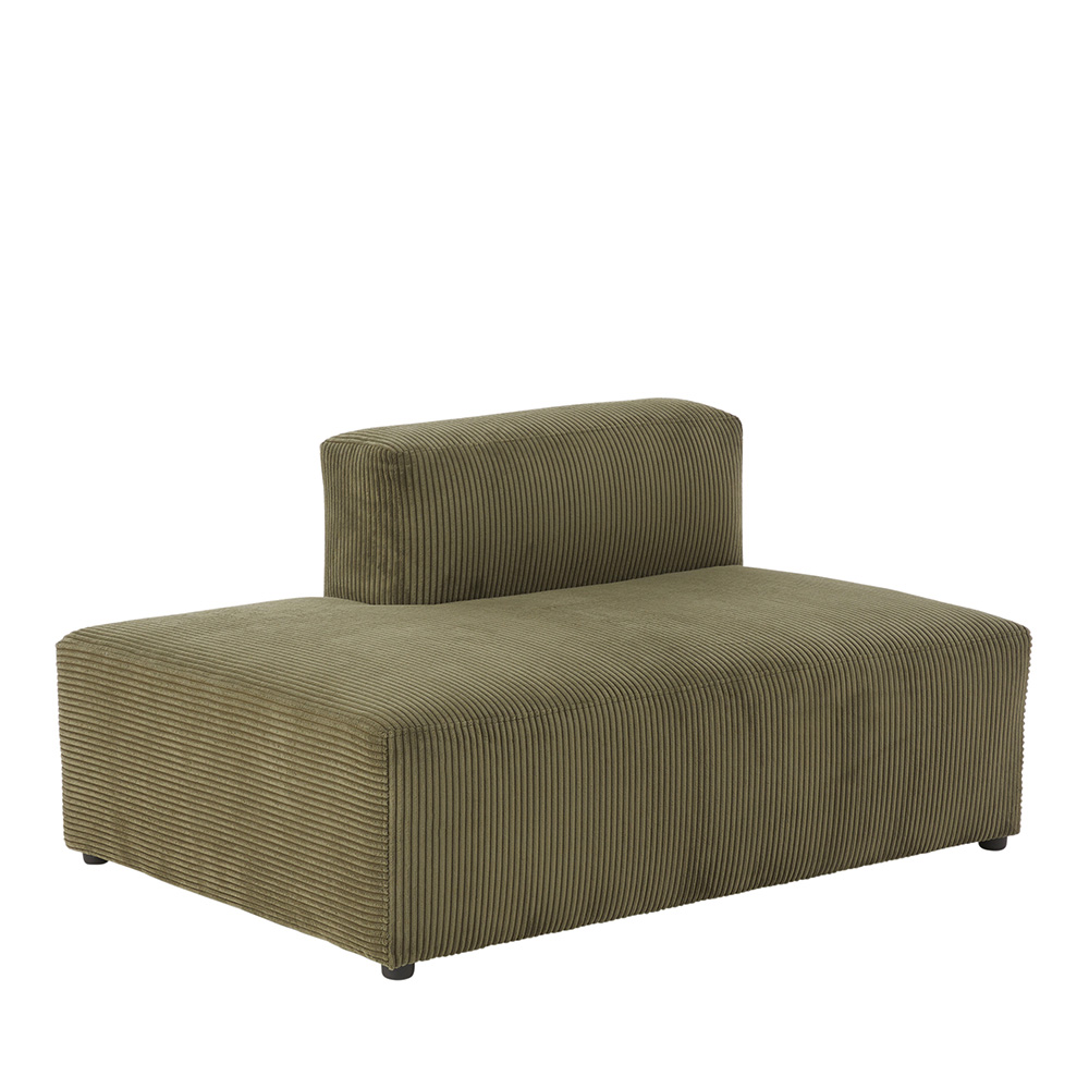 Tulsa Forest Corduroy Left Open End Modular Lounge Chair | Adairs