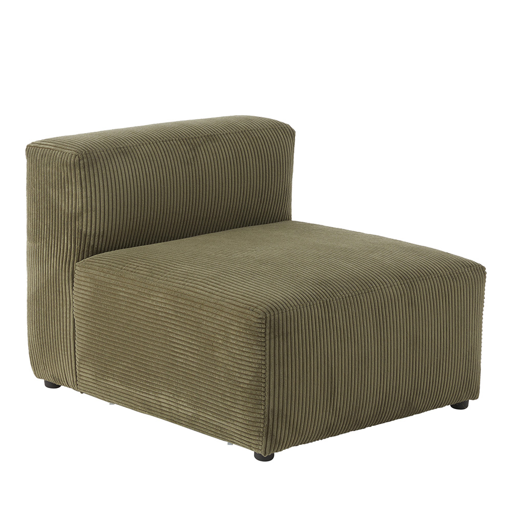 Tulsa Forest Corduroy 1 Seater Modular Lounge Chair | Adairs