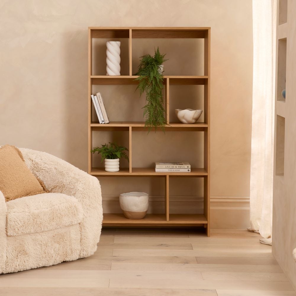 Denver Oak 4 Tier Bookshelf Adairs