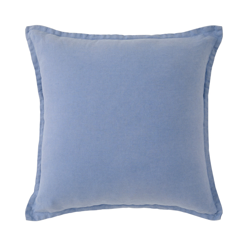 Belgian Blue Vintage Washed Linen Cushion | Adairs