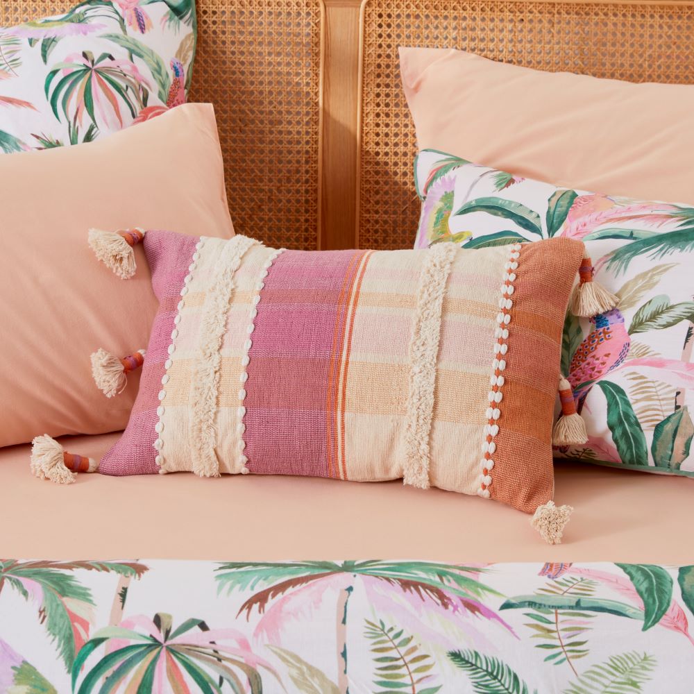 Connecticut Blue Check Cushion | Adairs