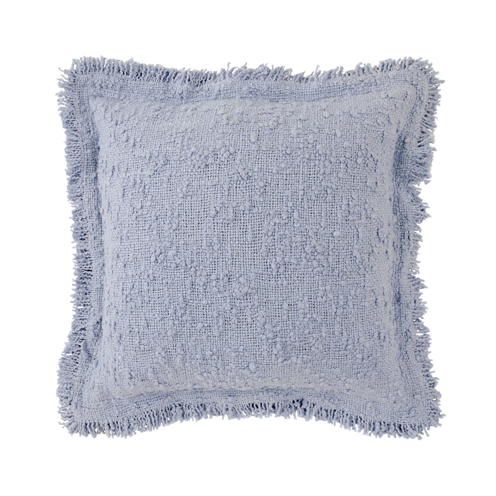 Leiden Chambray Blue Boucle Cushion | Adairs