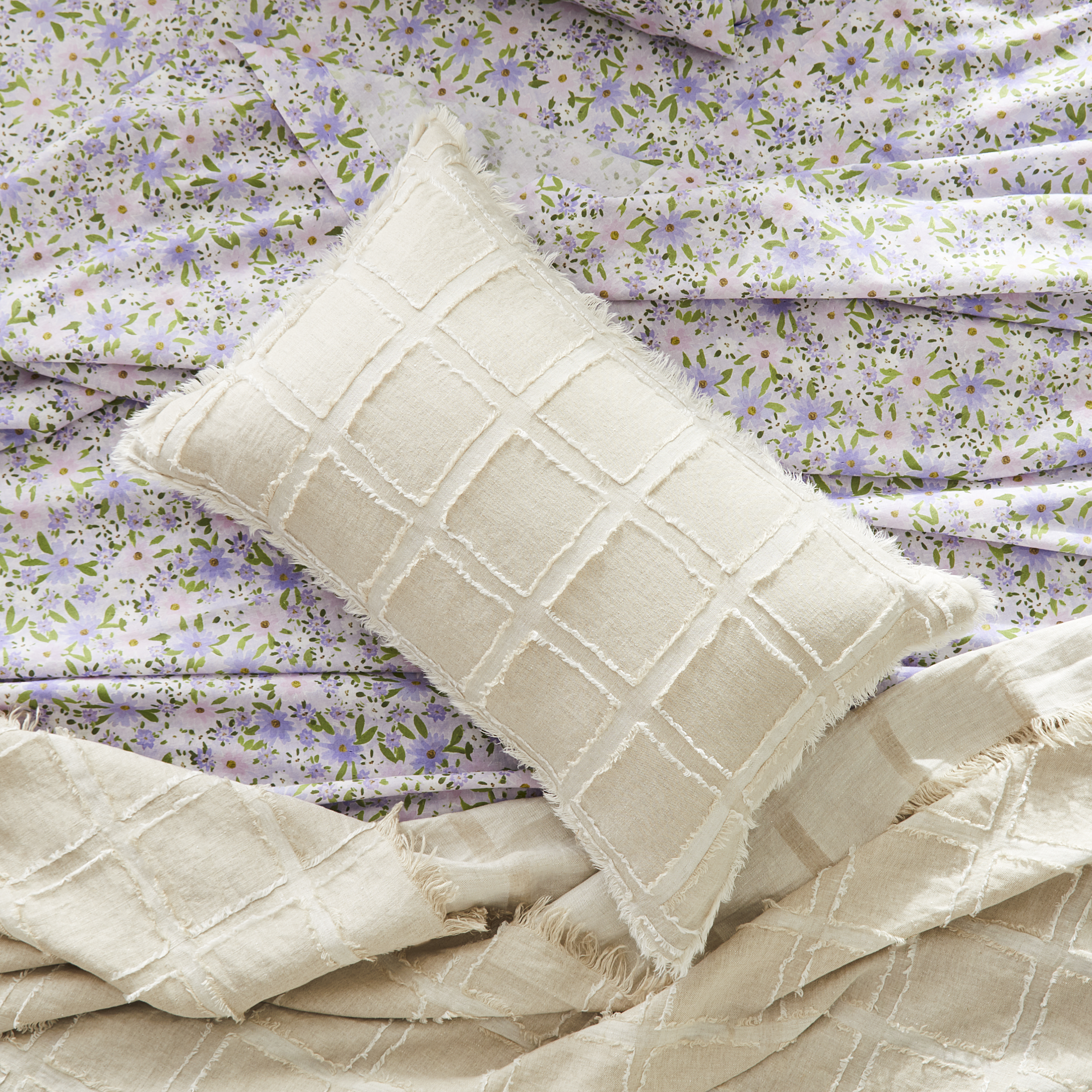 Pasquale Natural Linen Cushion | Adairs