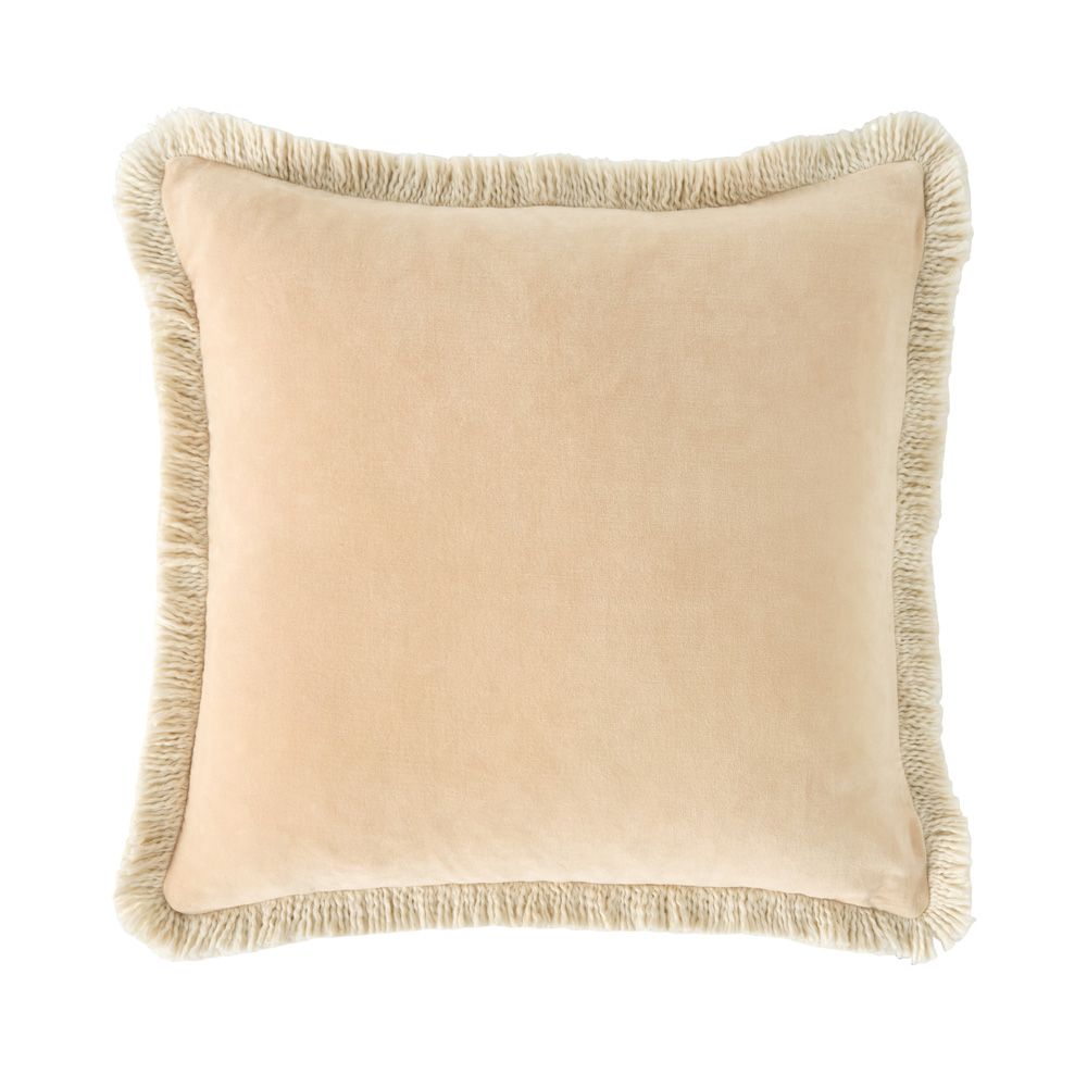 Mirri Peach Velvet Cushion | Adairs