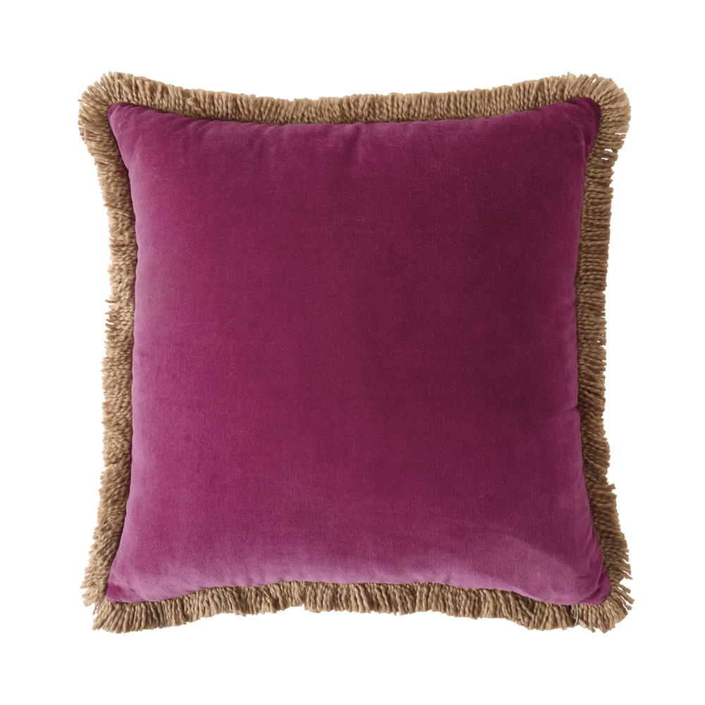 Mirri Raspberry Velvet Cushion | Adairs