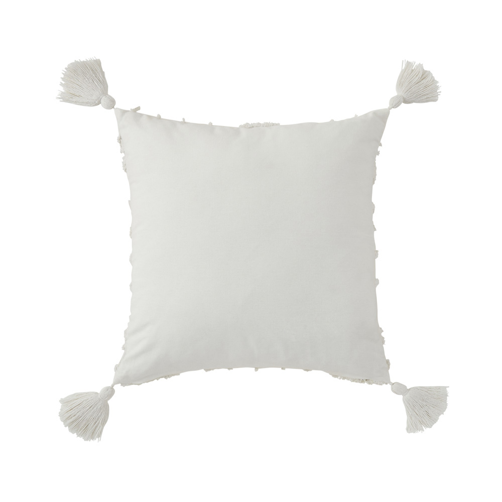 Clamshell White Tufted Cushion | Adairs