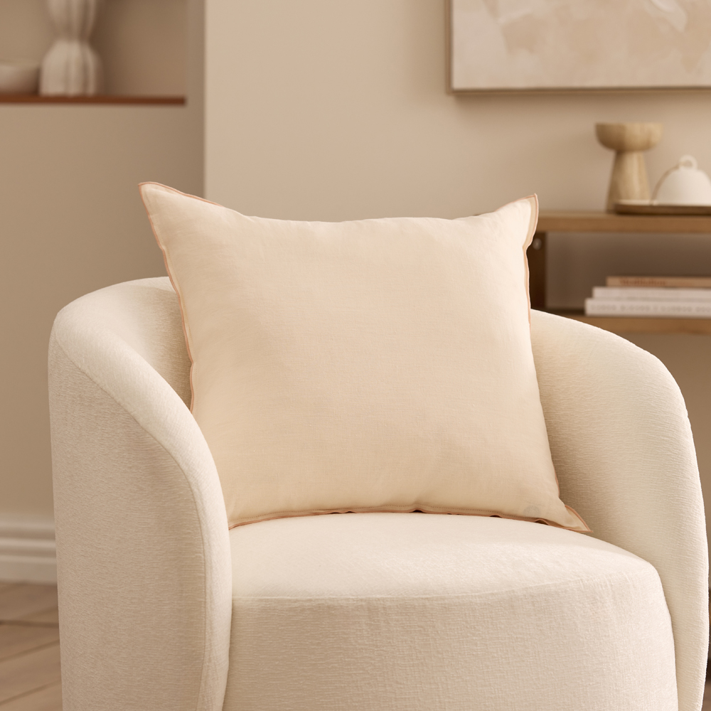 Lilford Bisque Linen Cushion | Adairs