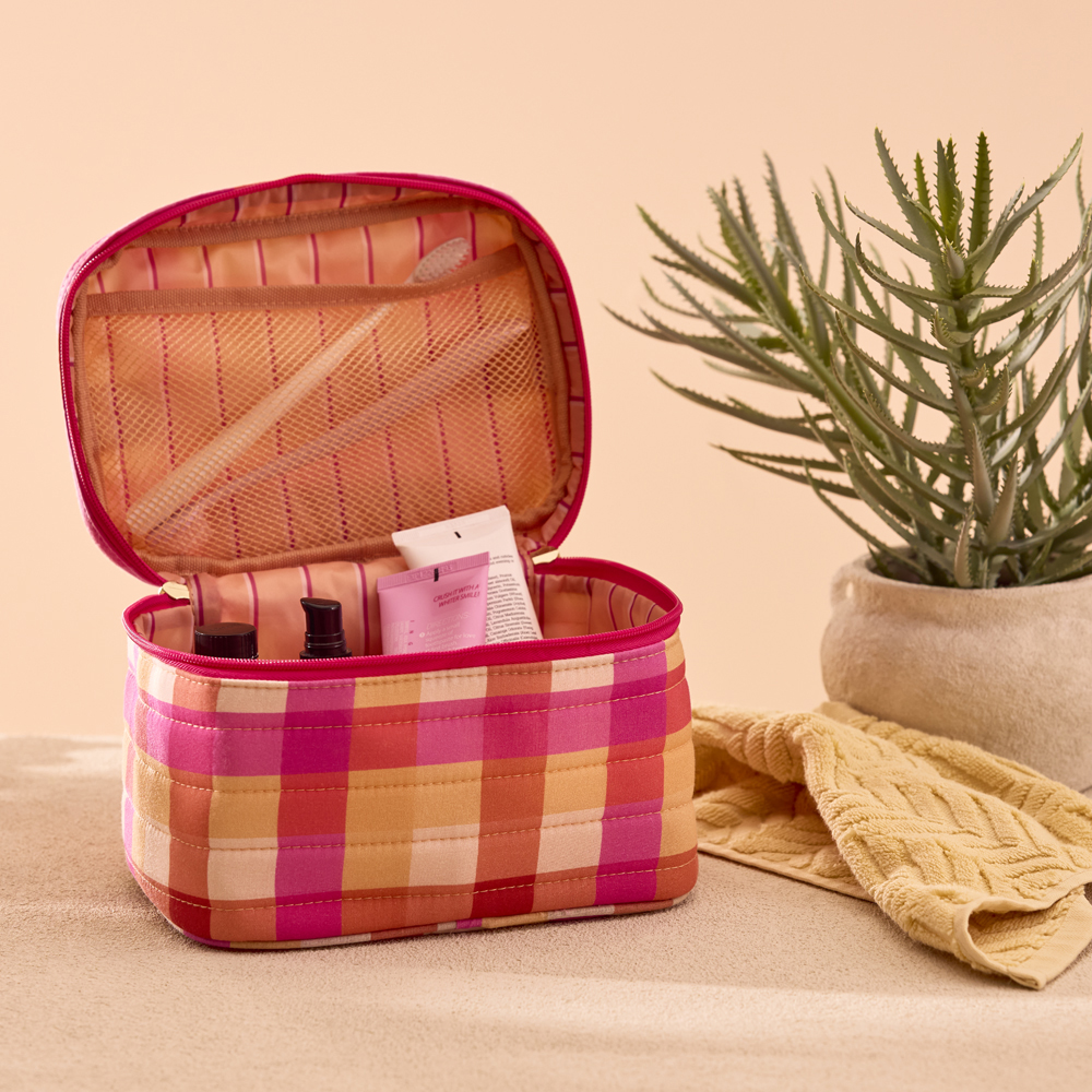 Fiesta Check Toiletry Bag | Adairs