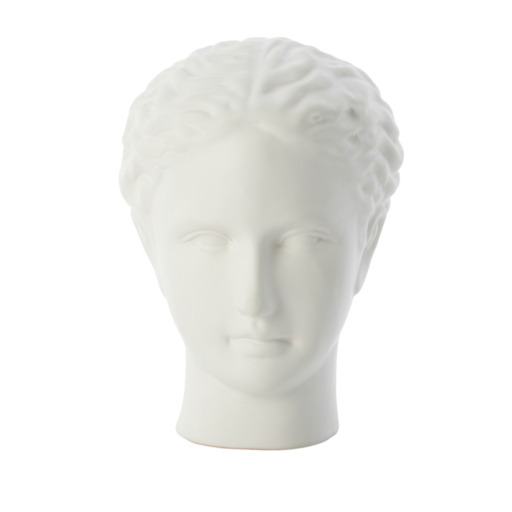 Lucia White Leather Head Sculpture | Adairs